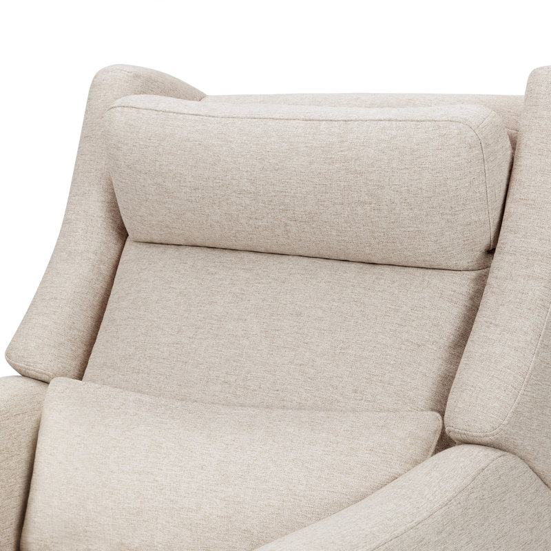 Babyletto Kiwi Plus Power Recliner and Swivel Glider with Power Adjustable Headrest and USB Port Performance Cream Eco Weave